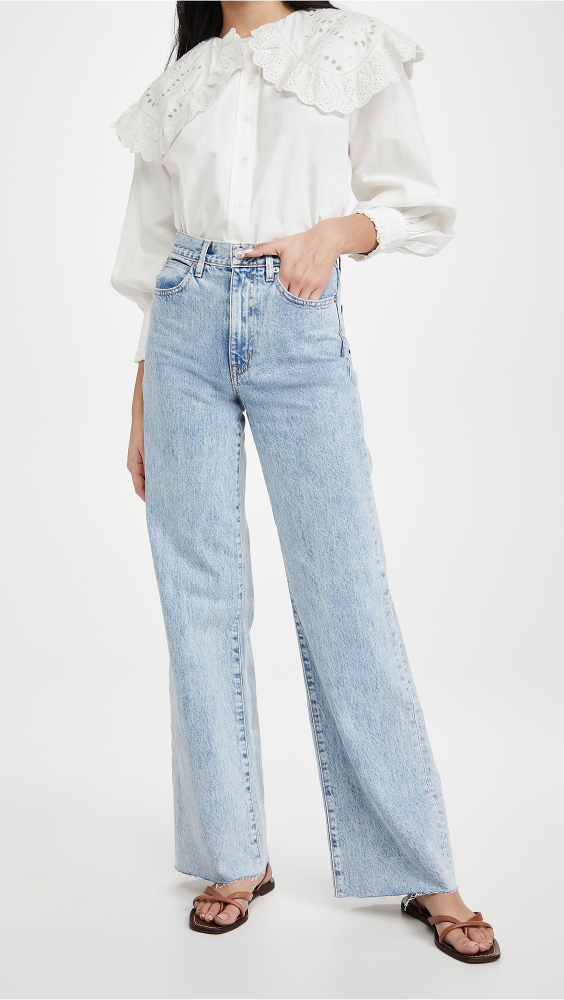 SLVRLAKE SLVRLAKE Grace High-Rise Wide-Leg Jeans